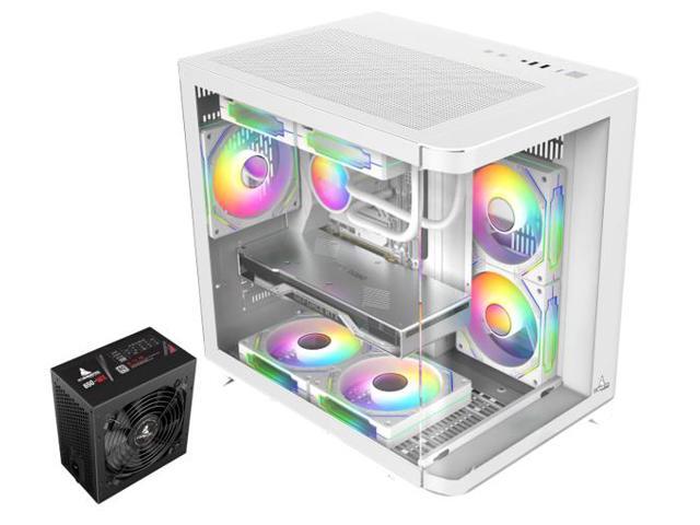 Click here for Iceberg Gaming PC Case Crystal Wave M White curved... prices