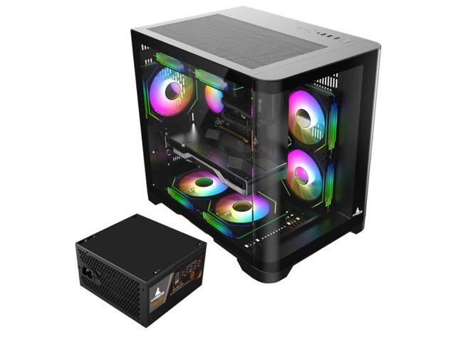 Click here for Iceberg Gaming PC Case Crystal Wave M BLK curved t... prices