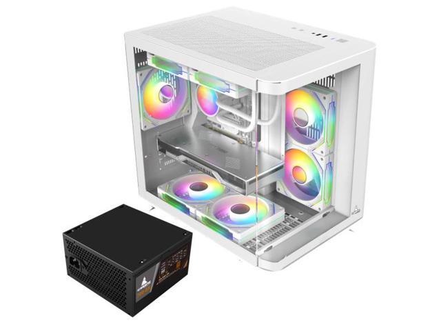Click here for Iceberg Gaming PC Case Crystal Wave M WHT curved t... prices
