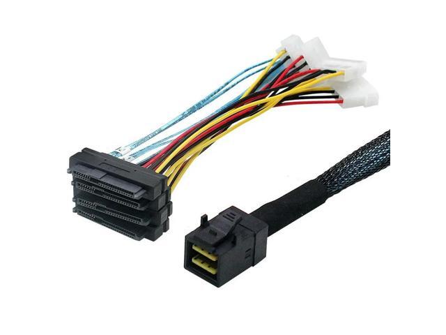 Click here for FOR Mini SAS Cable 12G Array Card SFF-8643 To 4xSA... prices