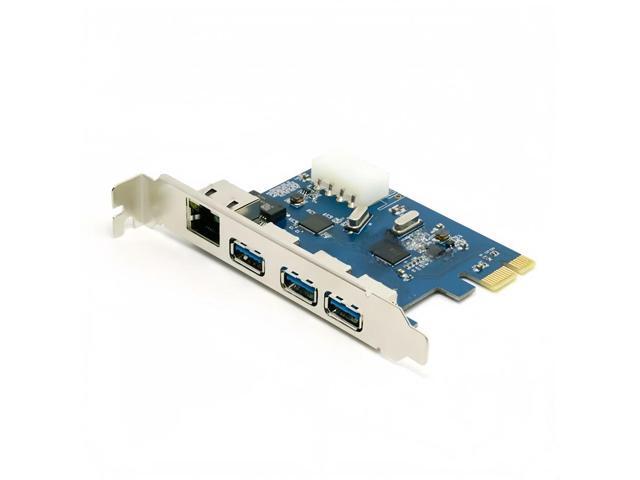 Click here for FOR PCI-e to External 3 ports USB 3.0+ RJ45 Gigabi... prices