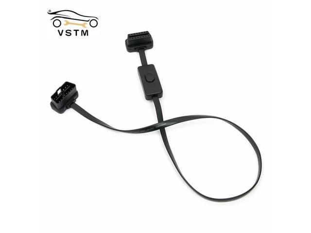 Click here for FOR 60cm OBD2 16 Pin Male To Female Right Angle Ex... prices