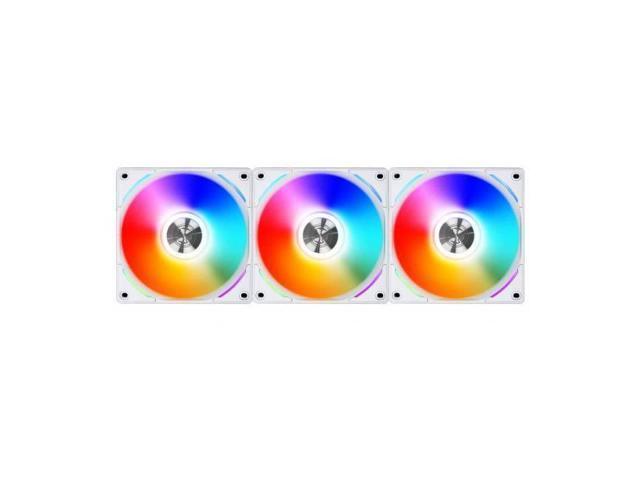 Click here for LIAN LI UNI FAN AL120 RGB WHITE 3X 12CM FAN PACK W... prices