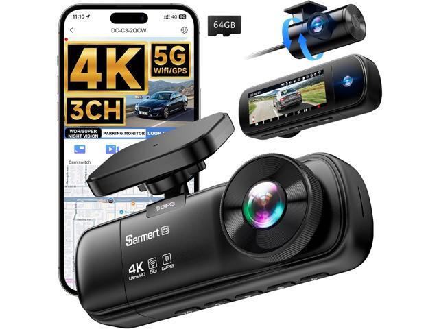 Click here for SARMERT 4K 3 Channel Dash Cam  Dash Cam Front and... prices