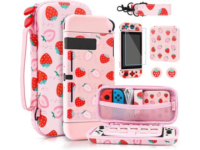 Click here for RHOTALL Cute Strawberry Carrying Case for Nintendo... prices