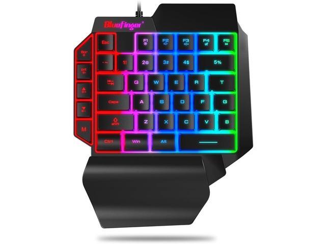 Click here for One Hand RGB Gaming Keyboard USB Wired Rainbow Let... prices