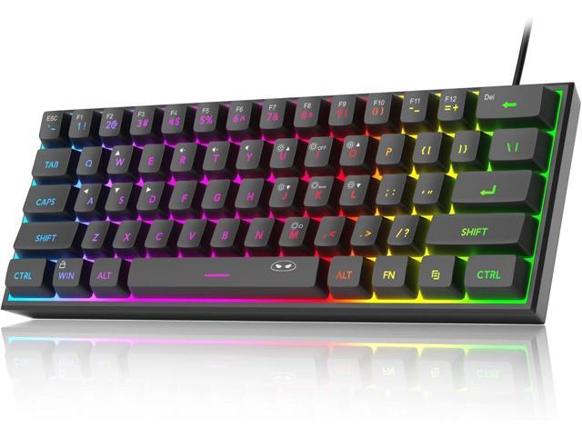 Click here for MageGee Mini 60 Gaming Keyboard  RGB Backlit 61 Ke... prices