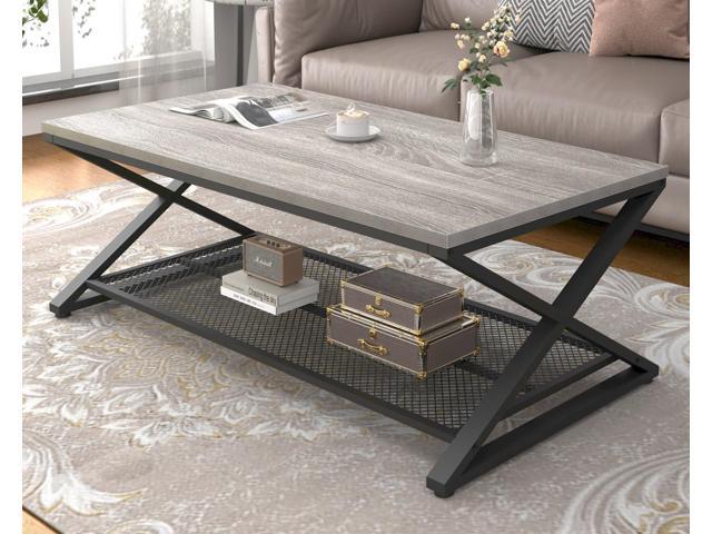 Click here for LVB Gray Coffee Table  Farmhouse Wood Metal Center... prices