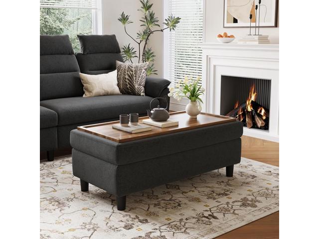 Click here for LINSY HOME 46 Inches Wide Storage Ottoman Bench  L... prices