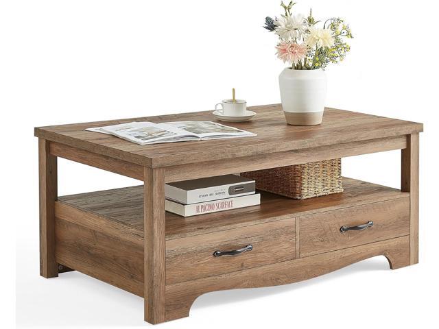 Click here for LINSY HOME Farmhouse Coffee Table with Storage  Wo... prices