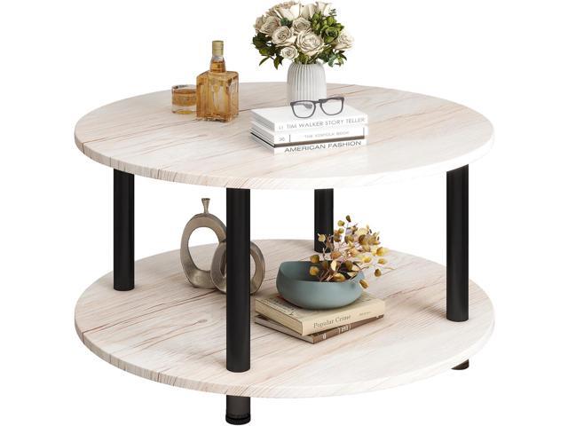 Click here for 23.6 Round Coffee Table  2-Tier Small Circle Coffe... prices