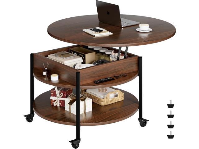Click here for FABATO Round Lift Top Coffee Table With Wheels  26... prices