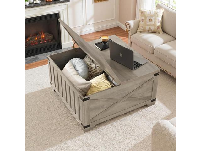 Click here for HOSTACK Farmhouse Coffee Table with Storage  35.4... prices