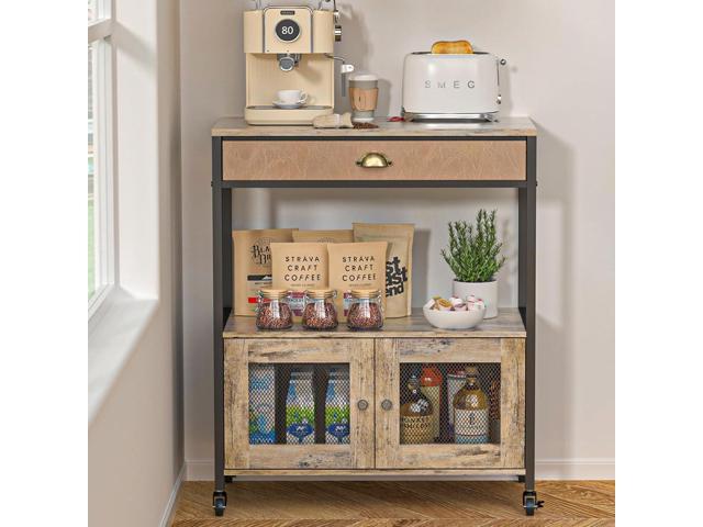 Click here for X-cosrack Large Coffee Bar Cabinet3 Tiers Kitchen... prices