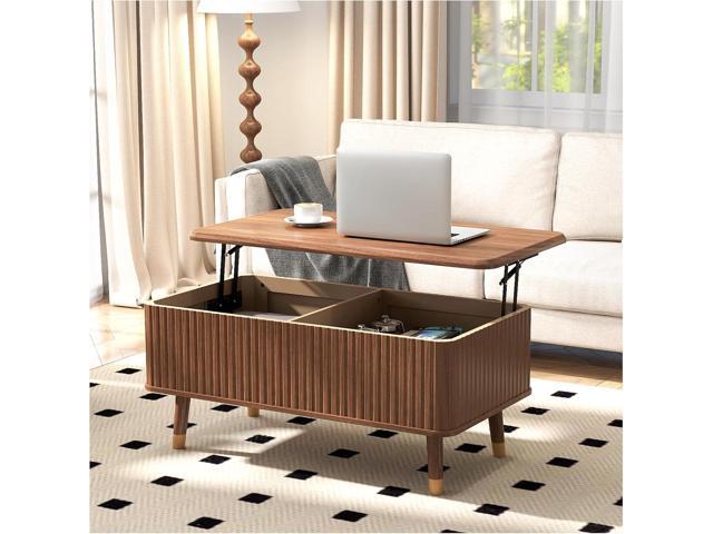 Click here for Lift Top Coffee Table with Storage Shelf & Hidden... prices