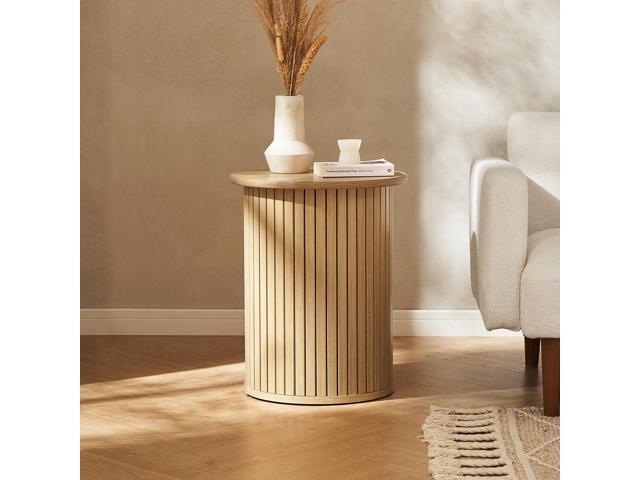 Click here for mopio Quin Pedestal Side Table  Tambour Round Flut... prices