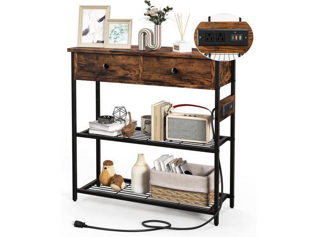 Click here for GOFLAME Console Table with Power Outlet  Narrow En... prices