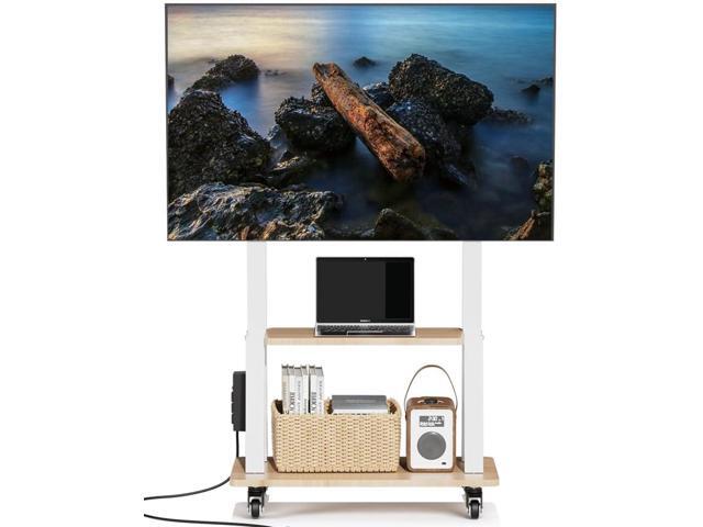 Click here for Mobile TV Stand with Power Outlet  Wood Shelf Port... prices