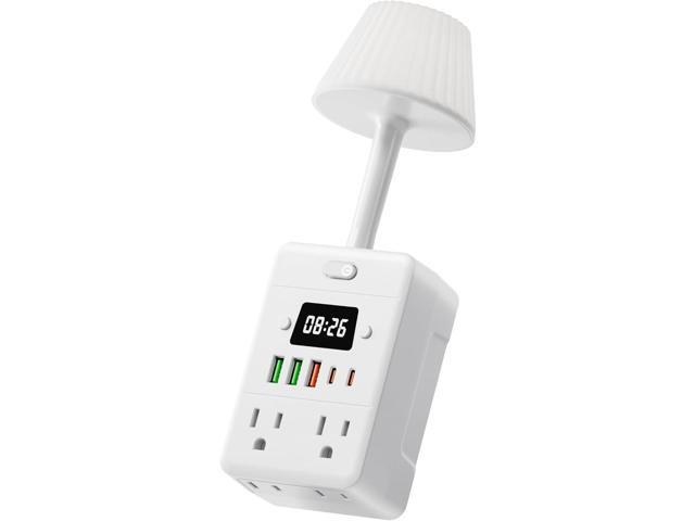 Click here for Bedside Power Strip with Lamp & Digital Clock  4 O... prices