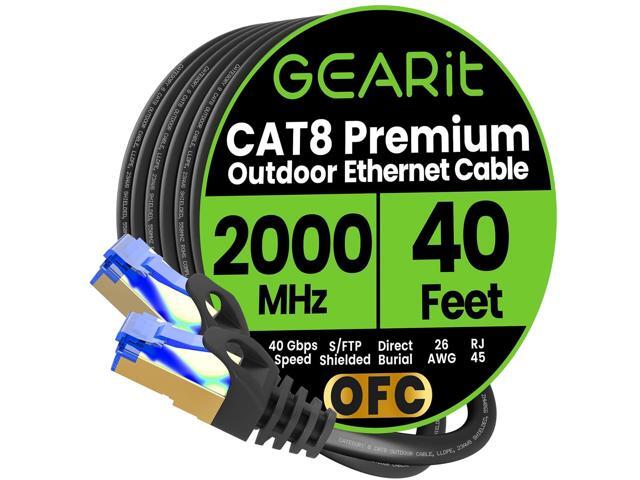 Click here for GEARit Cat8 Outdoor Ethernet Cable (40 Feet) Water... prices