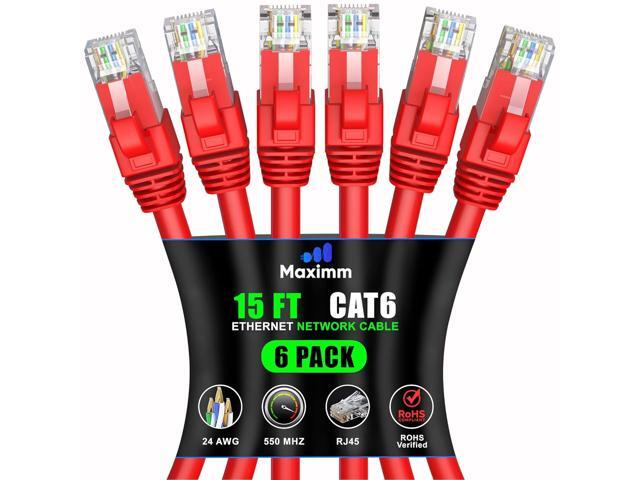Click here for Maximm Cat 6 Ethernet Cable 15 ft (6-Pack) - High-... prices