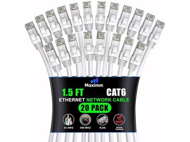 Click here for Maximm Cat 6 Ethernet Cable 1.5 ft (20-Pack) - Hig... prices