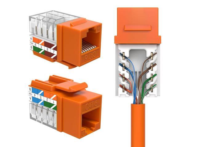 Click here for SATMAXIMUM 50 Pack Cat6 Keystone Ethernet Wall Jac... prices