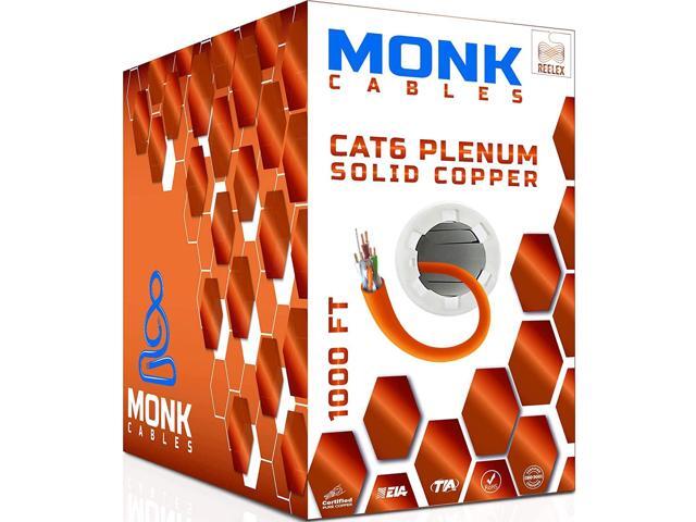 Click here for MONK CABLES CAT6 Plenum Cable 1000ft 100 Pure Copp... prices