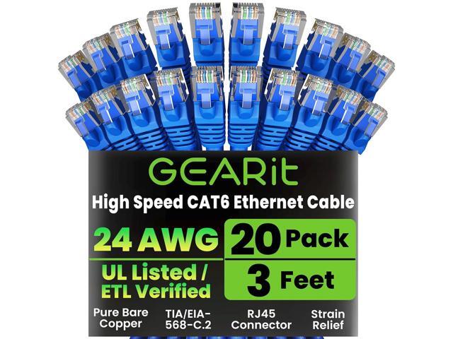 Click here for GEARit Cat 6 Ethernet Cable Pack - 20-Pack 3 ft Ca... prices