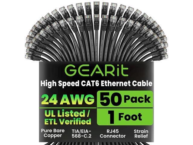 Click here for GEARit Cat 6 Ethernet Cable Pack - 50-Pack 1 ft Ca... prices