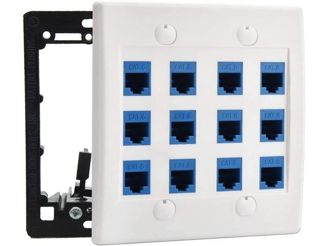 Click here for 12 Port Ethernet Wall Plate  Cat 6  Wall Outlet  R... prices
