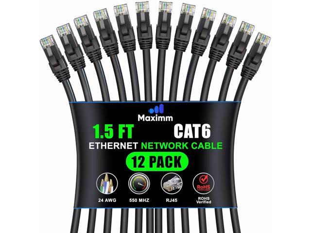 Click here for Maximm Cat 6 Ethernet Cable 1.5 ft (12-Pack) - Hig... prices