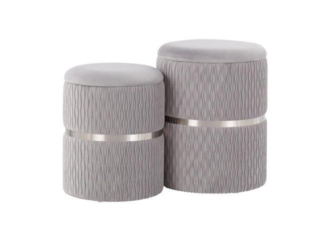 Click here for LumiSource Cinch Nesting Ottoman Set  Storage Otto... prices