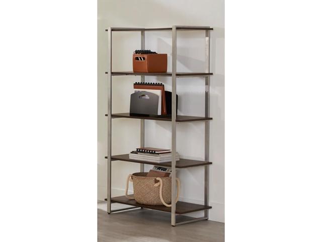 Click here for Realspace Trezza 60H 4-Shelf Bookcase  Warm Walnut prices