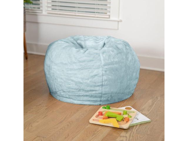 Click here for Flash Furniture Dillon Small Teal Furry Bean Bag C... prices