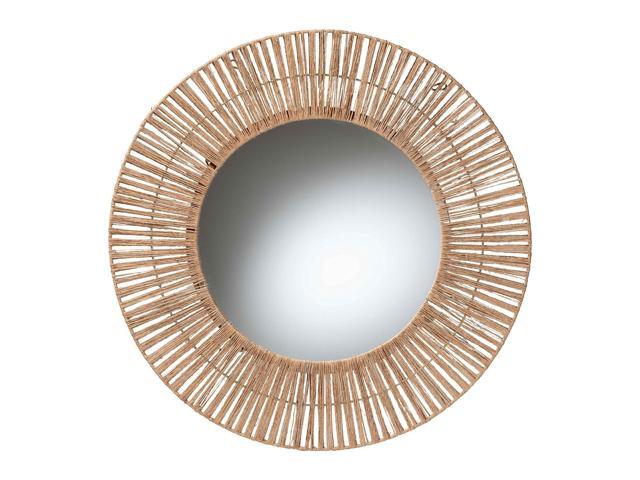 Click here for bali & pari Leala Metal & Seagrass Accent Wall Mir... prices