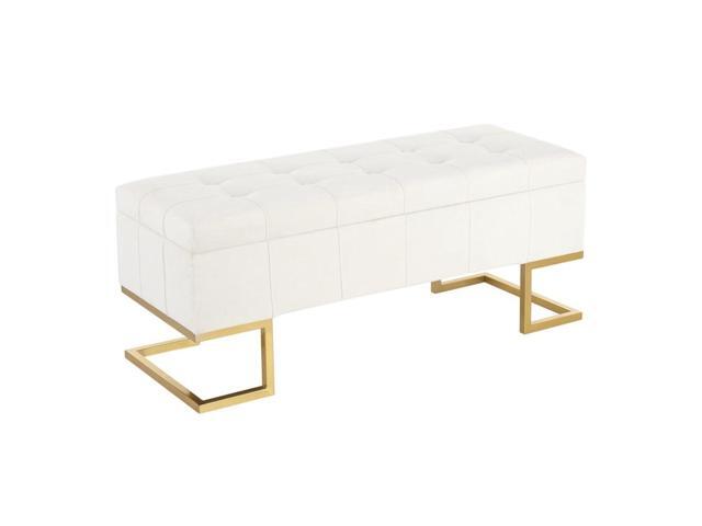 Click here for LumiSource Midas Storage Bench  Velvet Upholstered... prices