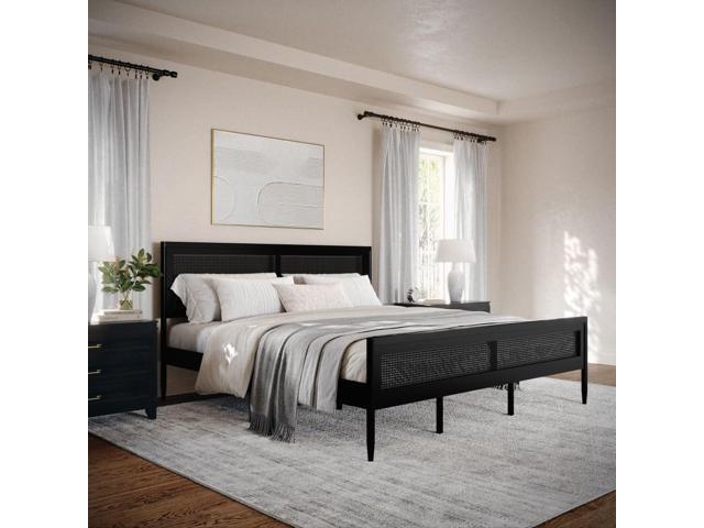 Click here for Martha Stewart Jax Platform Bed with Rattan Headbo... prices
