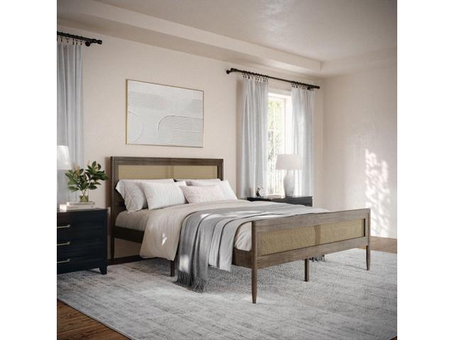 Click here for Martha Stewart Jax Platform Bed with Rattan Headbo... prices