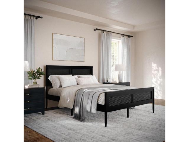 Click here for Martha Stewart Jax Platform Bed with Rattan Headbo... prices