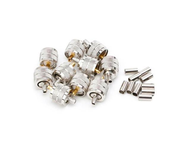 Click here for 10PCS UHF Male PL259 Plug Crimp RG58/142 LMR195 RG... prices
