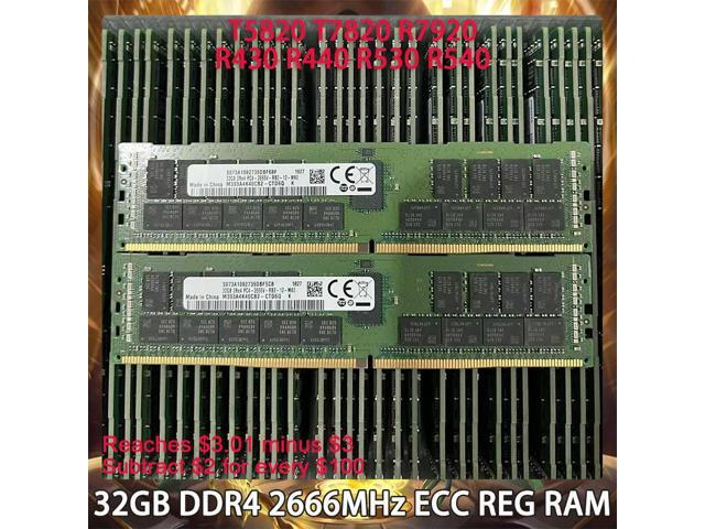 Click here for 32GB DDR4 2666MHz ECC REG RAM For T5820 T7820 R792... prices