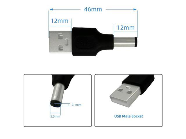 Click here for 1Pc USB 2.0 Type A Male To 5.5mm x 2.1mm Plug 5V D... prices