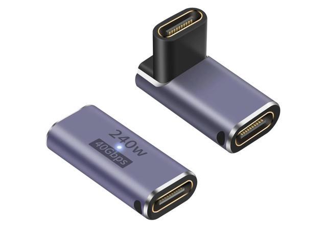 Click here for 2pcs 240W USB C 4.0 Female to Female 90 Degree Ang... prices