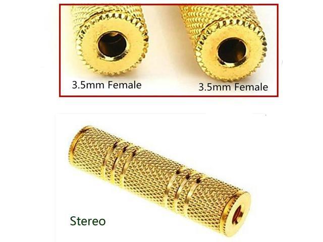 Click here for 1pc Gold 3.5mm 1/8 TRS Female to 3.5mm Female Audi... prices