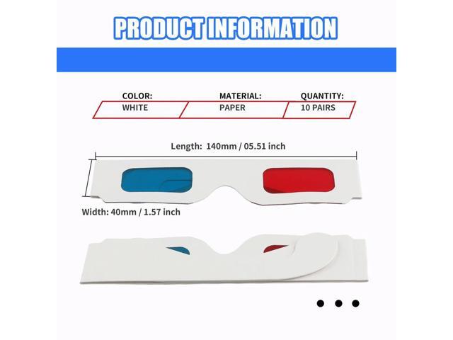 Click here for 3D Glasses  10 Pairs Red and Blue Paper Stereo Len... prices