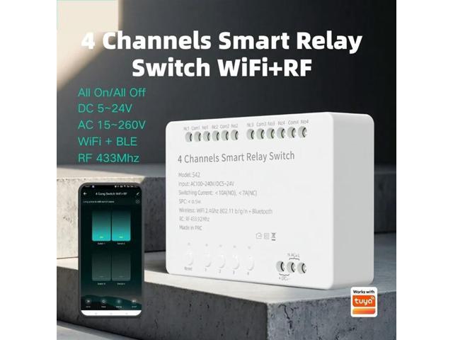 Click here for Tuya 4 Channels Switch Module 5-24V/100-240V Relay... prices