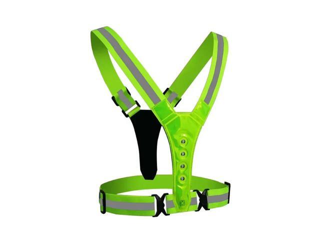 Click here for Elastic V shaped Luminous Reflective Vest LED Ligh... prices