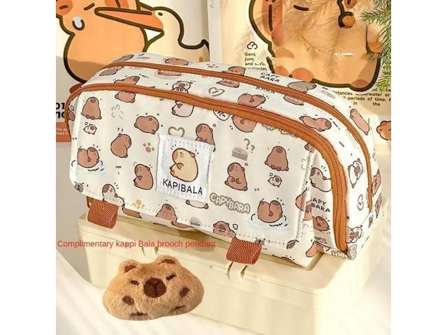 Click here for Creative Three-layer Pen Bag Large Capacity Capyba... prices