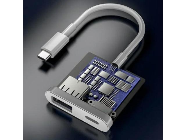 Click here for 2 in 1 Dual USB Splitter DAC Fast Charge Type-C Ad... prices